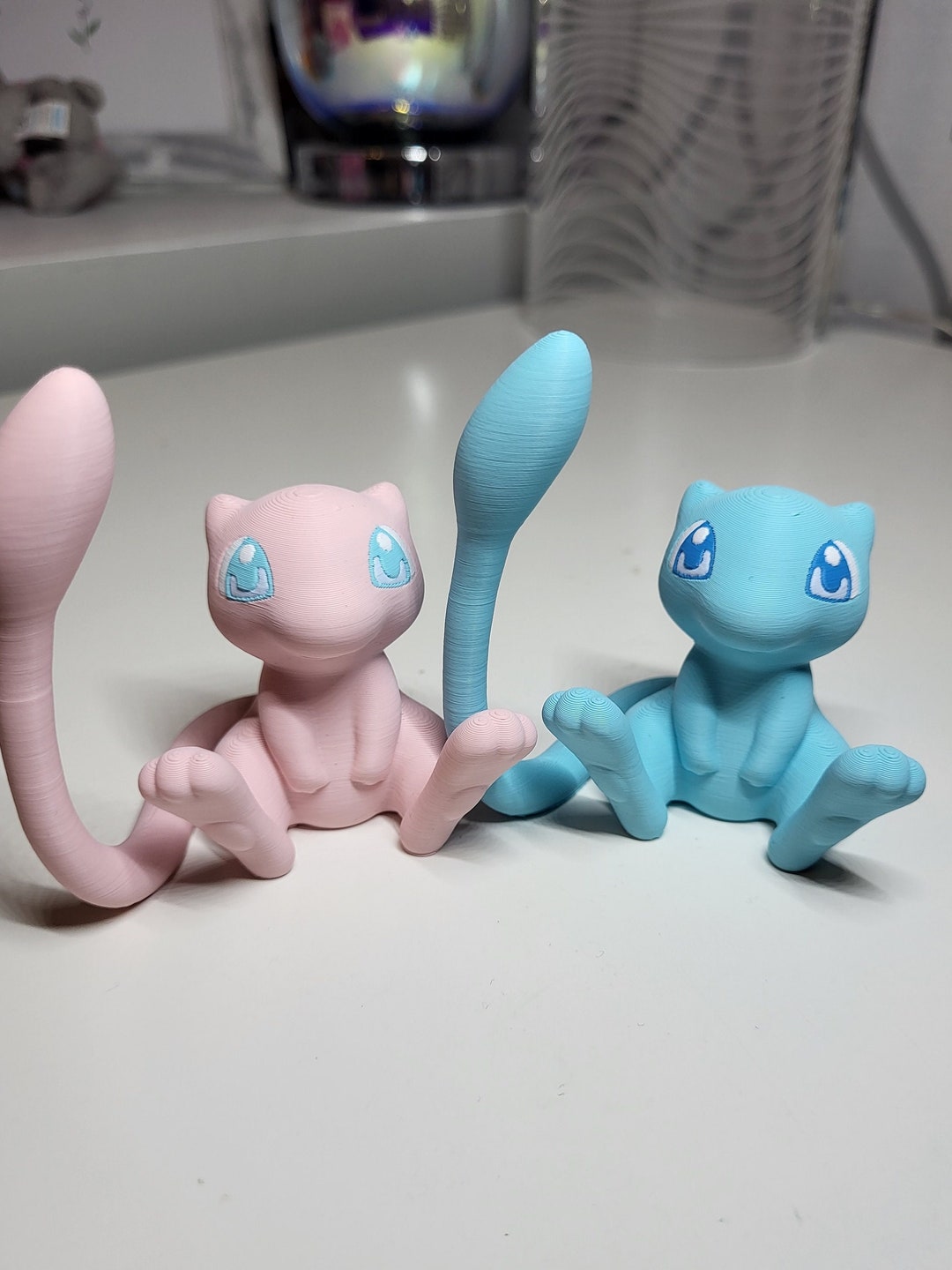 Mew 3D Printed Pokemons Gift. Full Colour Mew Gift for Him or Her. Mew Figure. Shiny Mew and ...