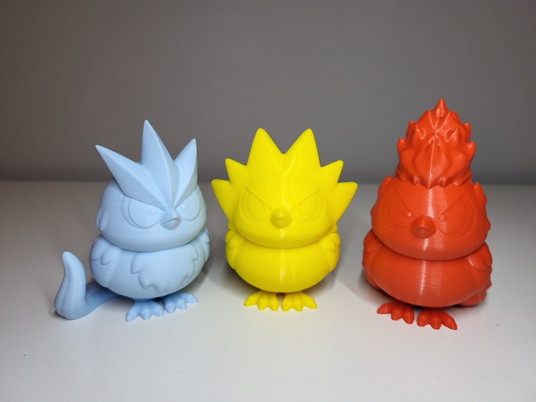 Legendary Bird Pokemon Figure, Statue. 3D Printed Articuno, Moltres ...