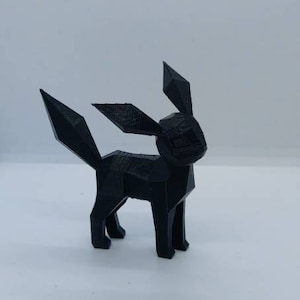 Umbreon Figure 3D Printed Pokemon Swole, Low Poly Umbreon. - Etsy Australia