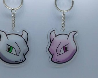 Mewtwo Keychain - Etsy UK