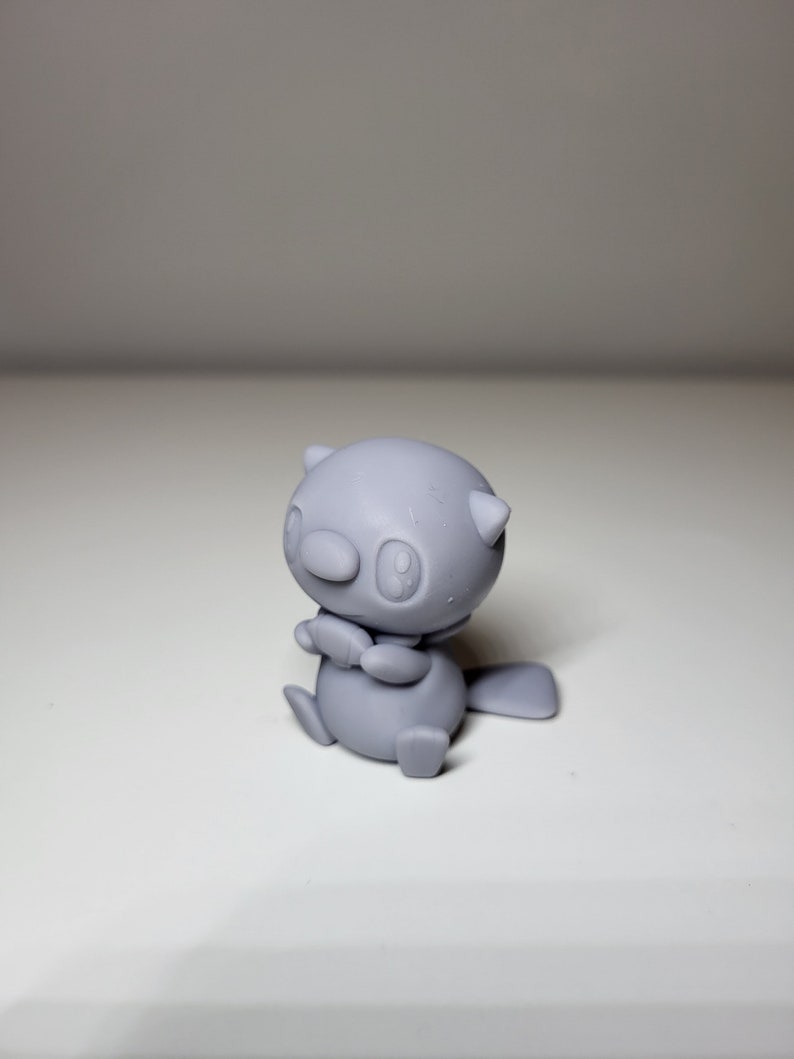 Oshawott, Oshawott Pokemon Figure - Solid Resin, Unpainted - Fakemon ...