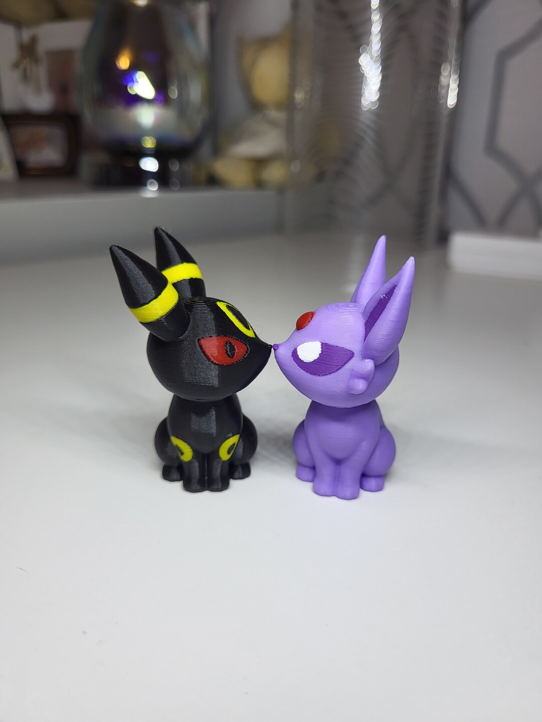 Umbreon and Espeon 3D Printed Pokemon Gift. Full Colour Shiny Umbreon ...