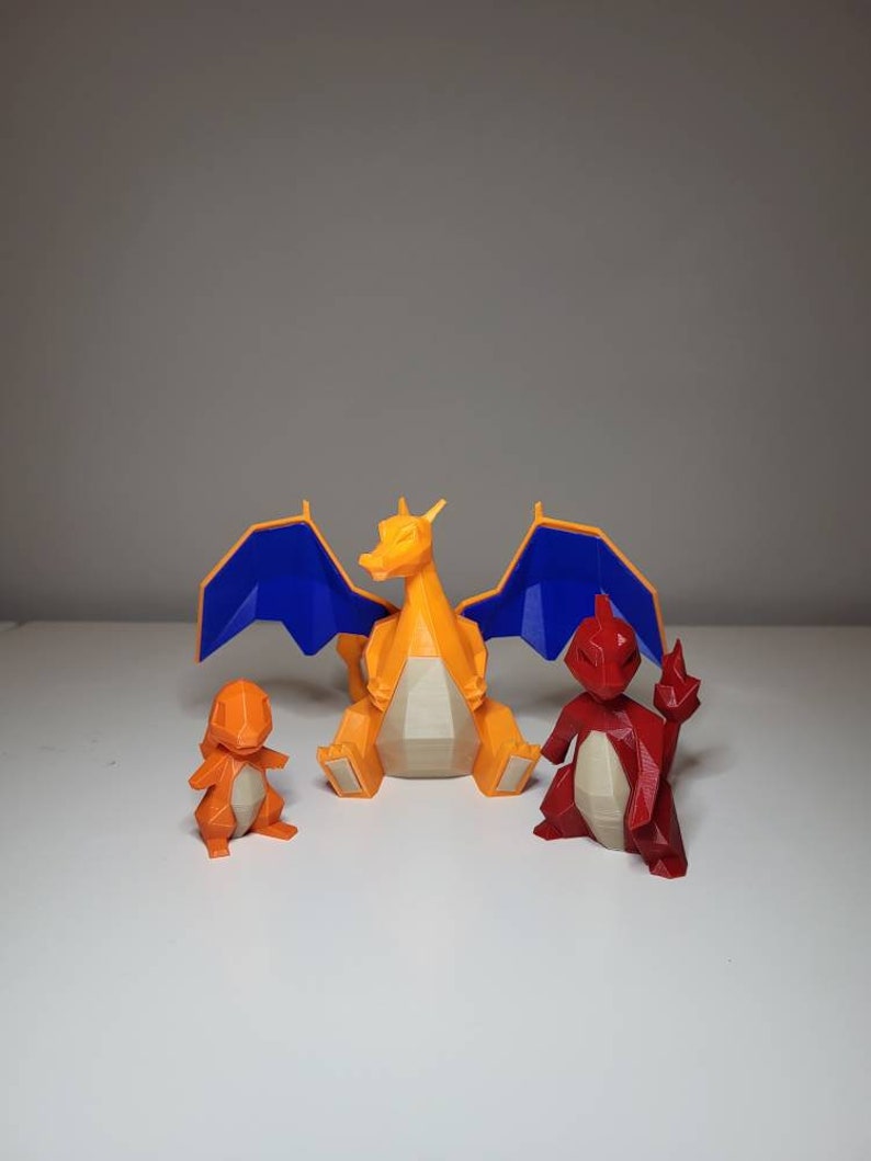 Charmander Evolution Line. Charmander Charmeleon Chaizard - Etsy