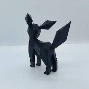 Umbreon Figure 3D Printed Pokemon Swole, Low Poly Umbreon. - Etsy Australia