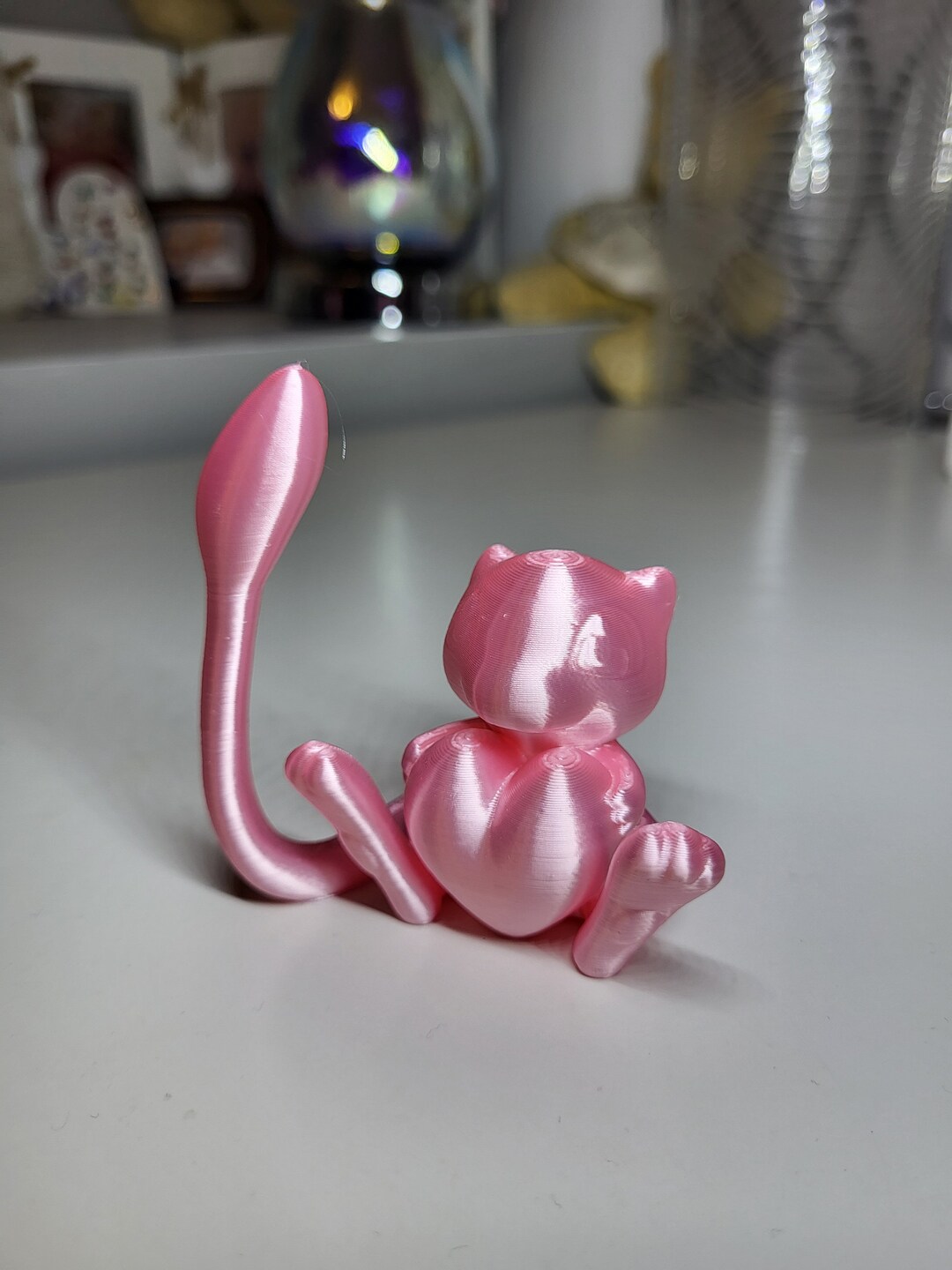 Valentines Day Mew. 3D Printed Valentine Pokemon Gift. Shiny Pink Rose ...