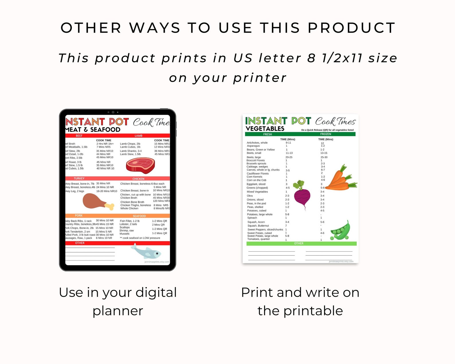 Instant Pot Cooking Times PDF | Instant Pot Cheat Sheet | Instant Pot ...