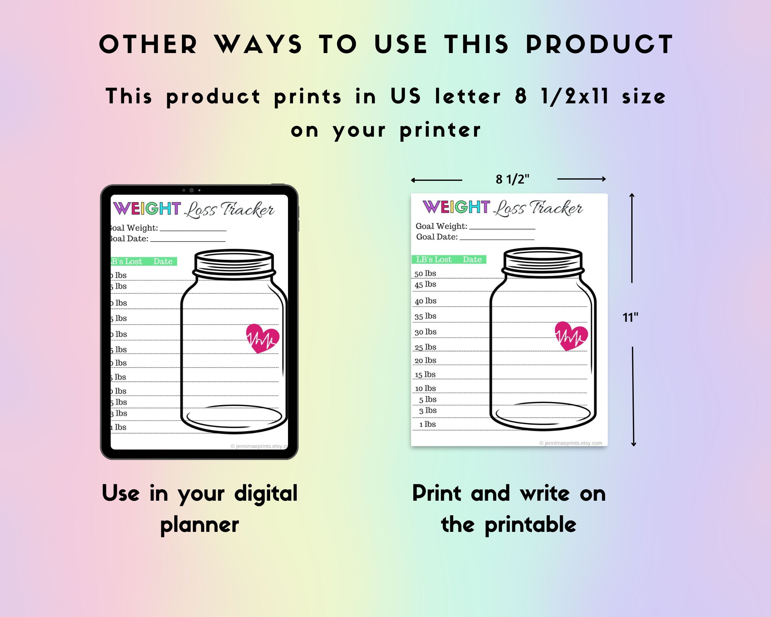 Weight Loss Tracker Printable PDF Fun Weight Loss Chart Weight Loss ...