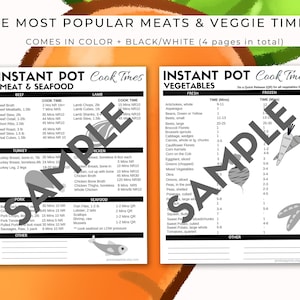 Instant Pot Cooking Times PDF | Instant Pot Cheat Sheet | Instant Pot ...