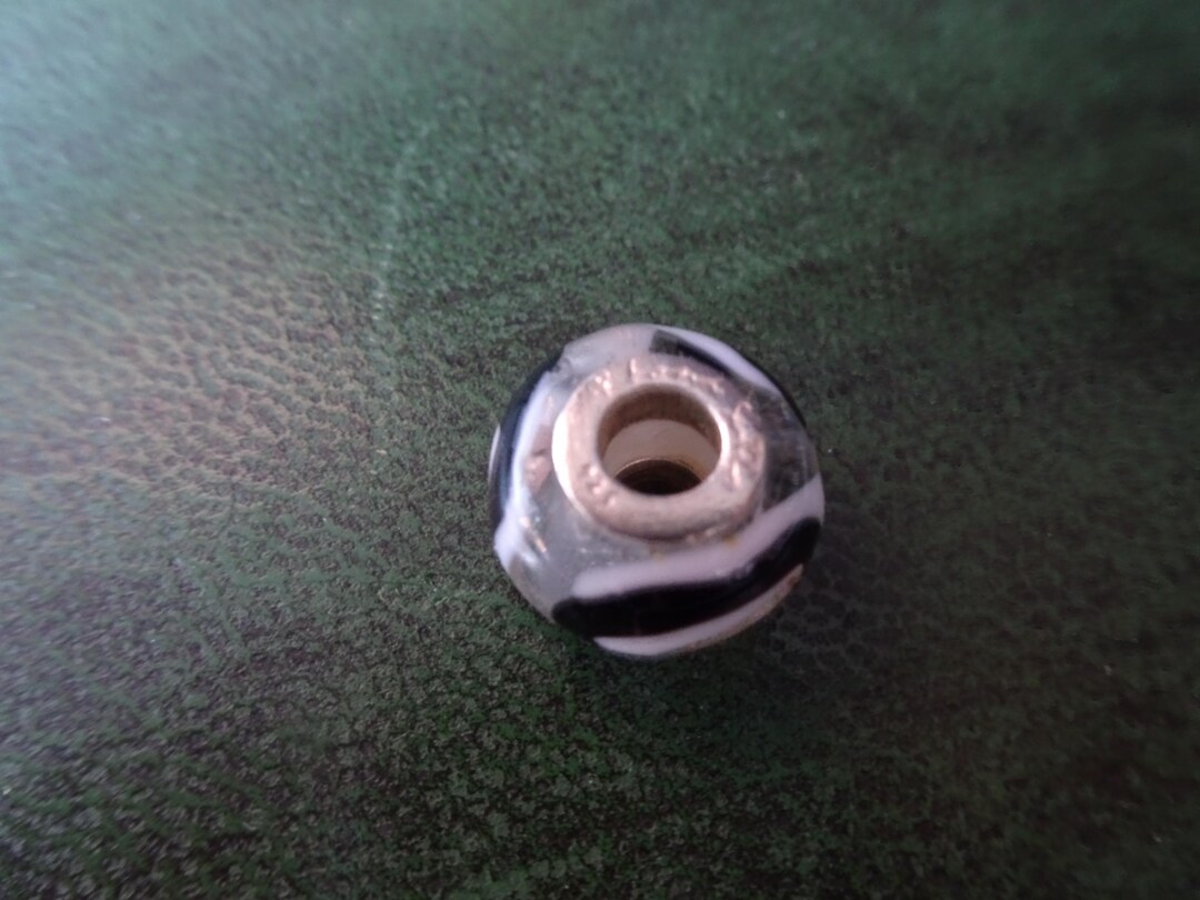 Sterling Silver - Rhona Sutton - Charm Bead for Bracelets Black and ...