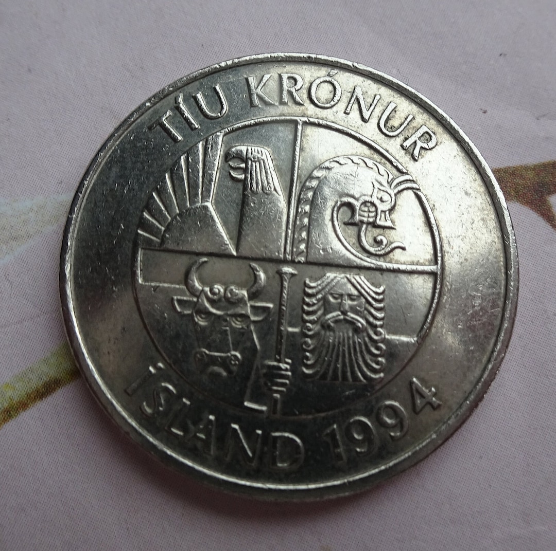 Iceland Tiu Kronur Island 10 Kr Coin 1994 - Etsy
