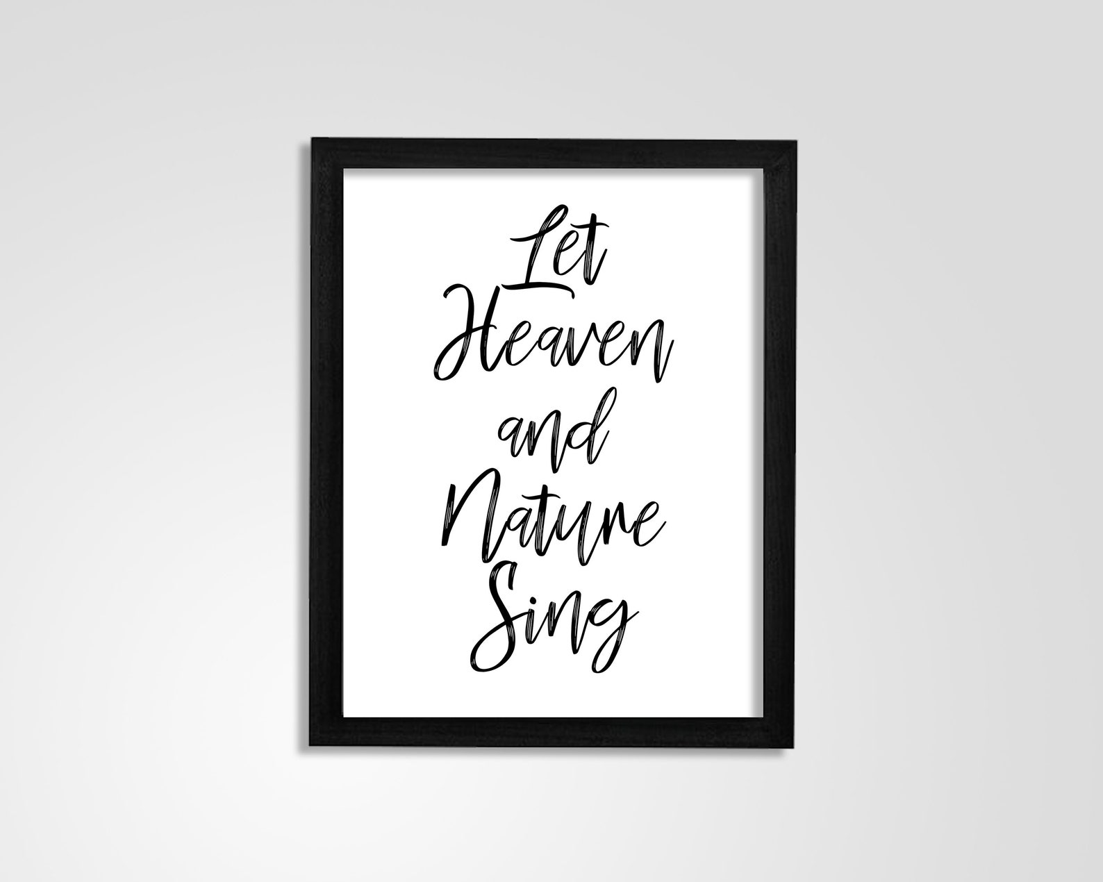 Let Heaven and Nature Sing Christmas Digital Print - Etsy
