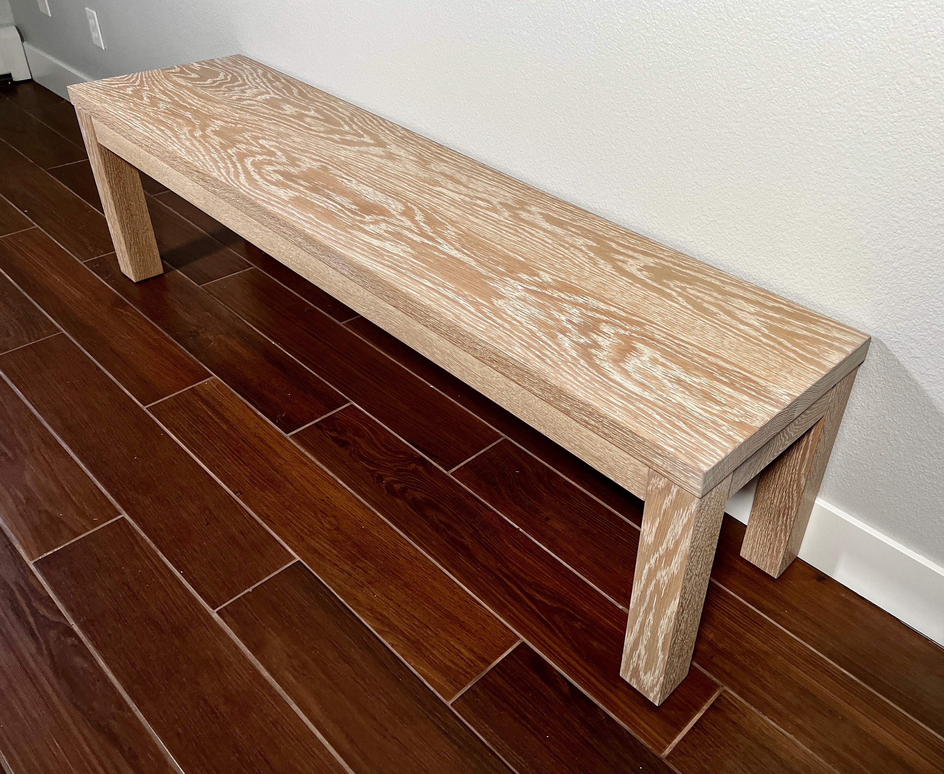 White Oak Entryway Bench Mudroom Bench - Etsy