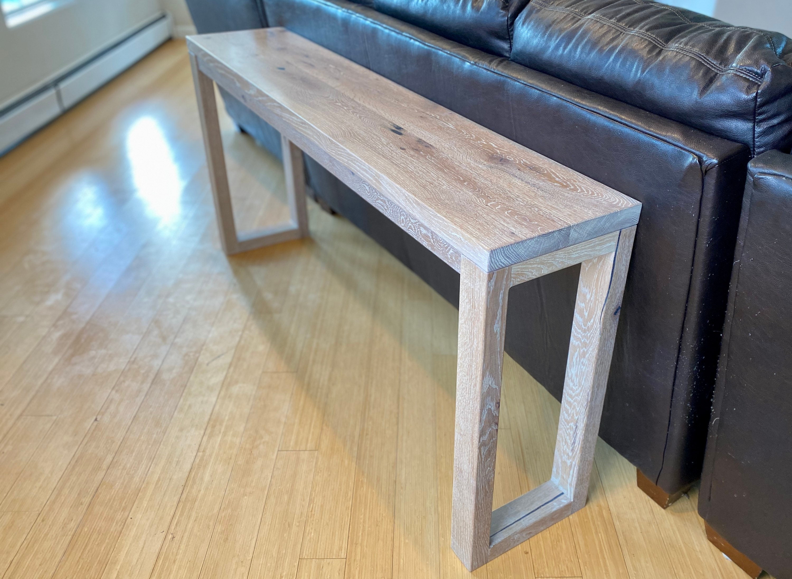 16 Deep Modern White Oak Console Table Sofa Table Hall Table - Etsy