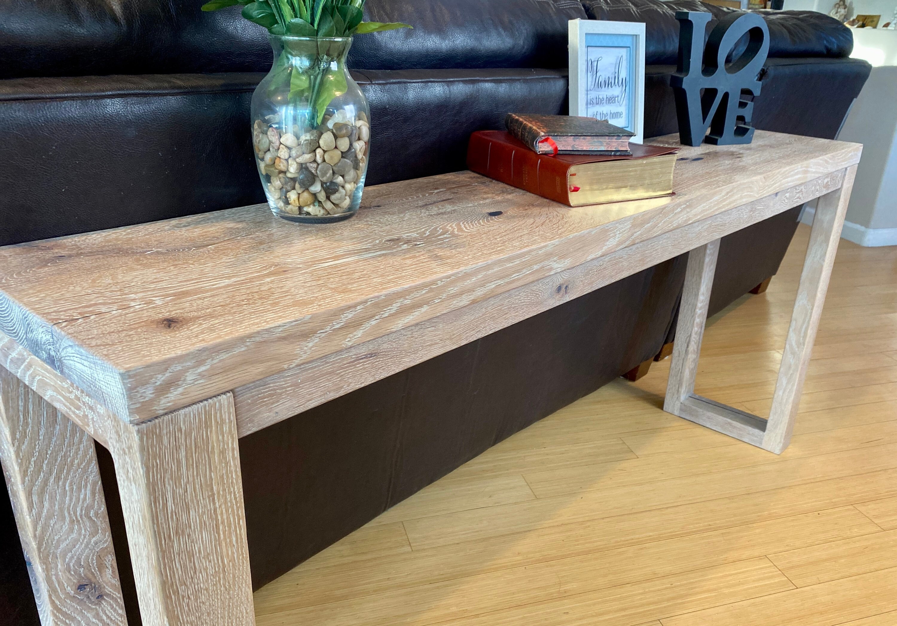 Modern White Oak Console Table | Sofa Table | Hall Table - Etsy