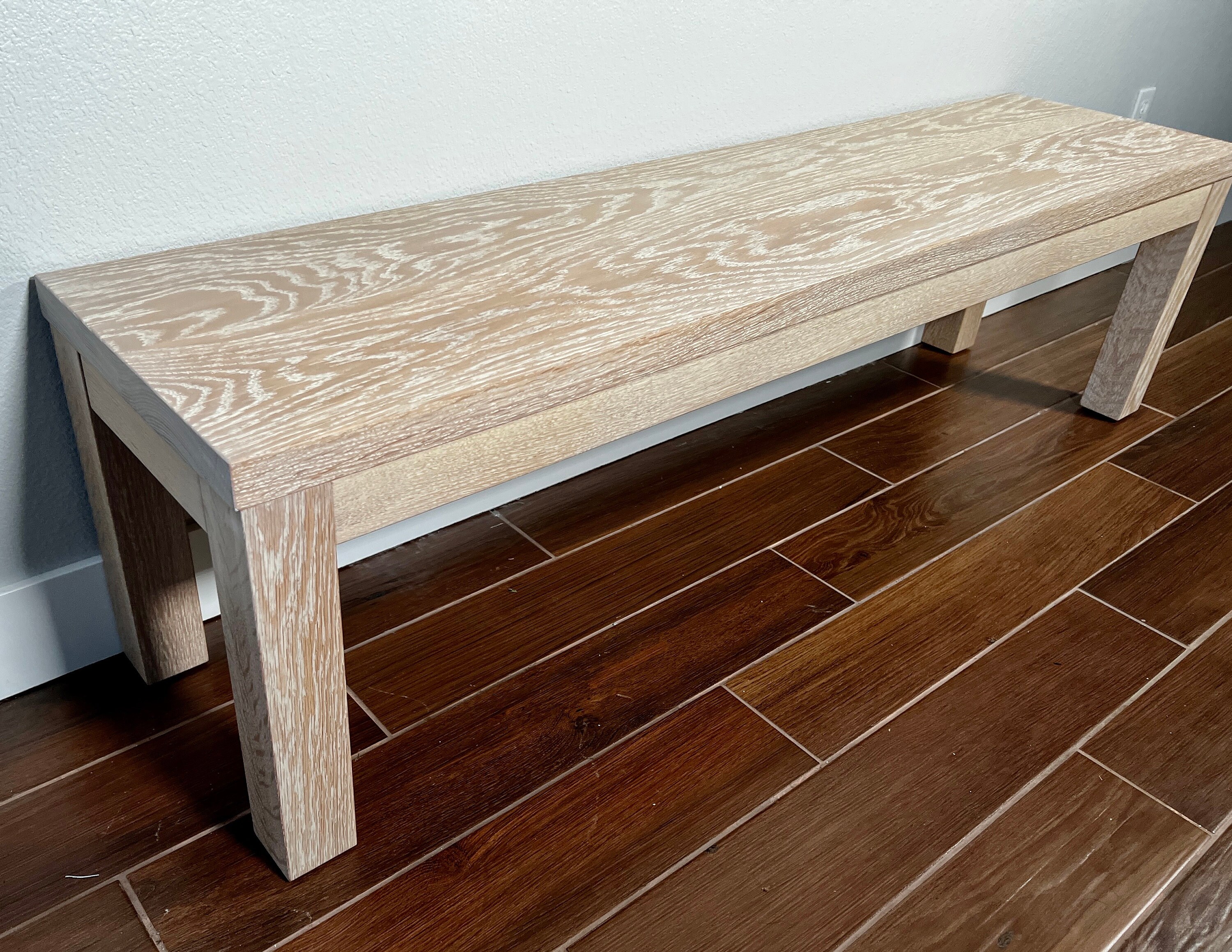 White Oak Entryway Bench Mudroom Bench - Etsy