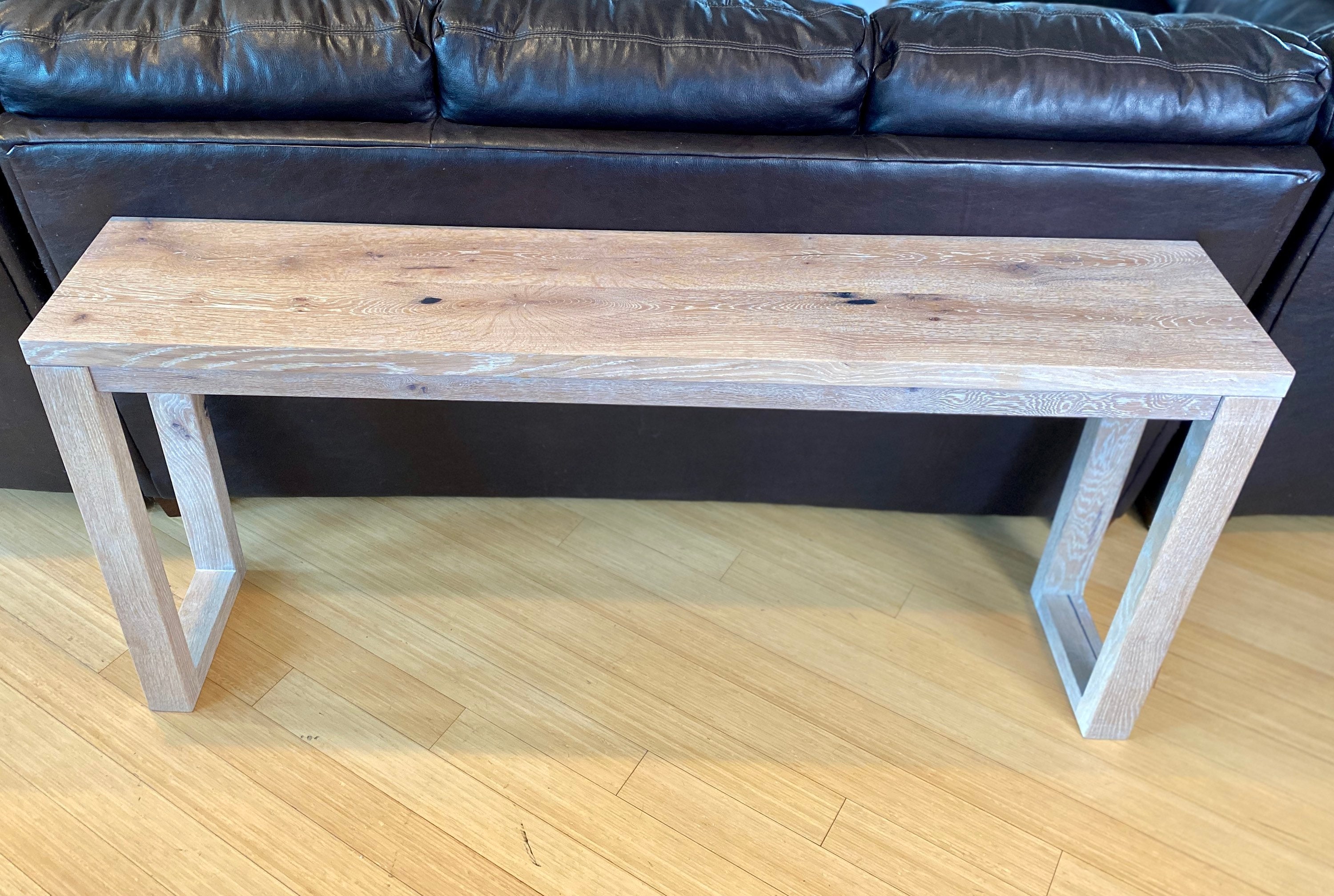 16 Deep Modern White Oak Console Table Sofa Table Hall - Etsy