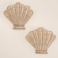 Rattan Seashell Wall Decor, Boho Rattan Nursery Decor, Shell Nursery ...
