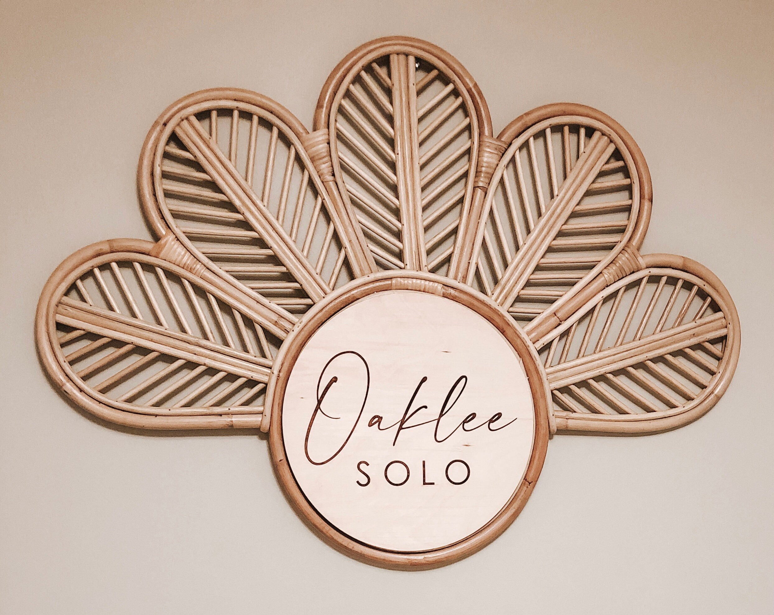 Rattan Name Sign Boho Name Sign Nursery Name Sign Wooden - Etsy