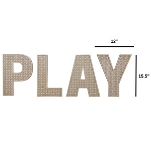 Rattan PLAY Letters | Playroom Wall Decor | Boho Kids Room Sign - Etsy