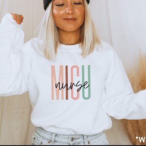MICU Nurse Crewneck Sweatshirt for Medical Intensive Care Unit Nurse ...