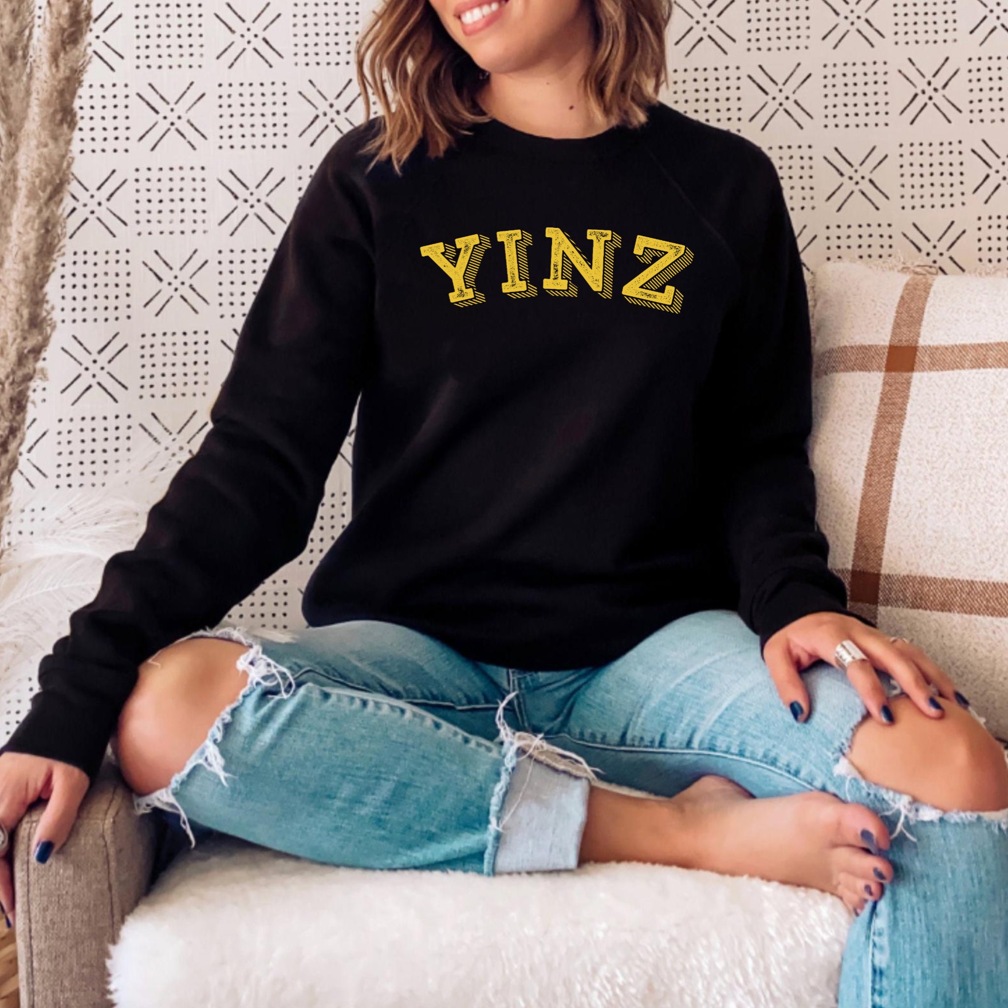 YINZ Sweatshirt Yinzer Pittsburgh Sweatshirt Yinzer Shirt | Etsy
