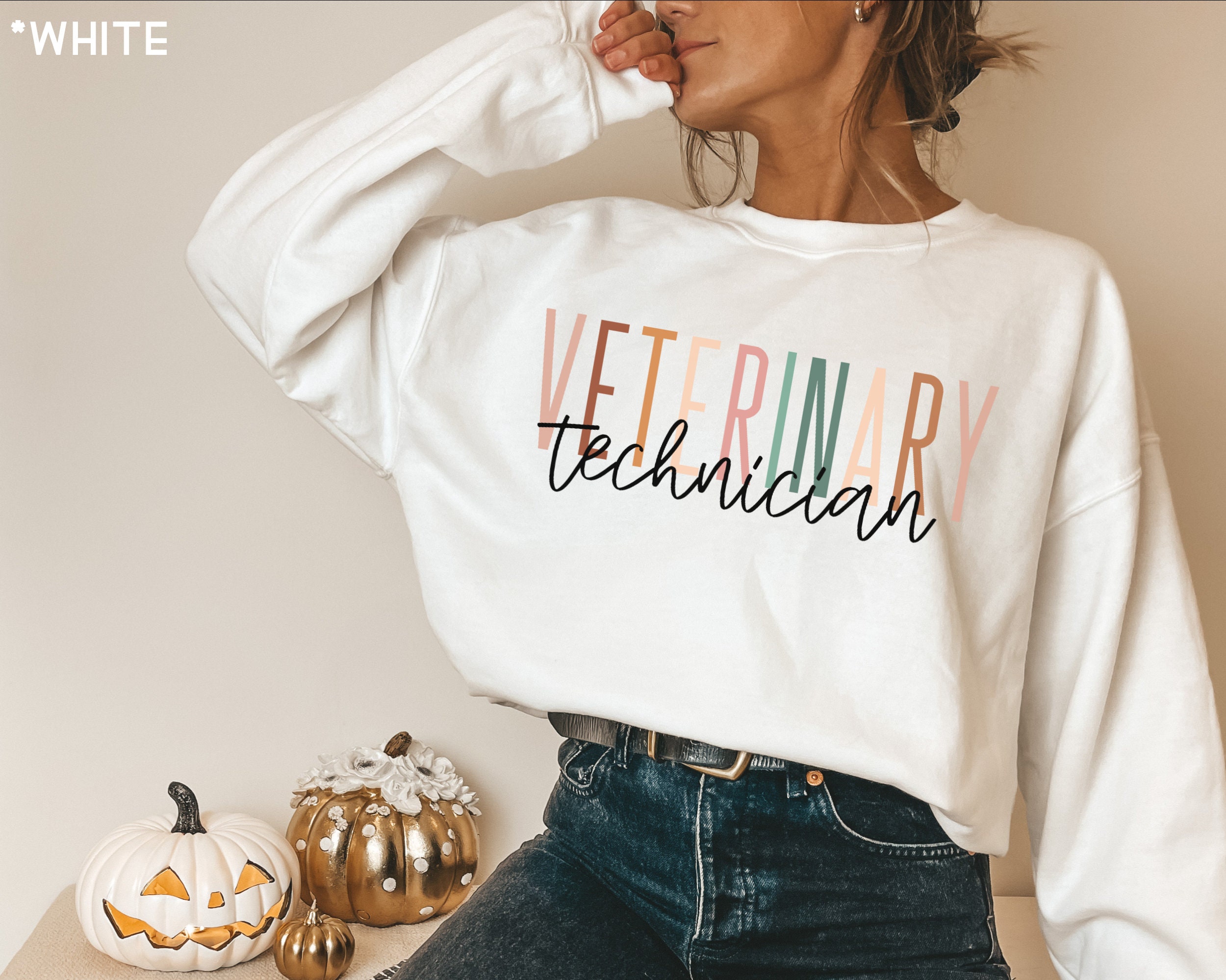 Veterinary Technician Sweatshirt - Vet Tech - Veterinarian School ...