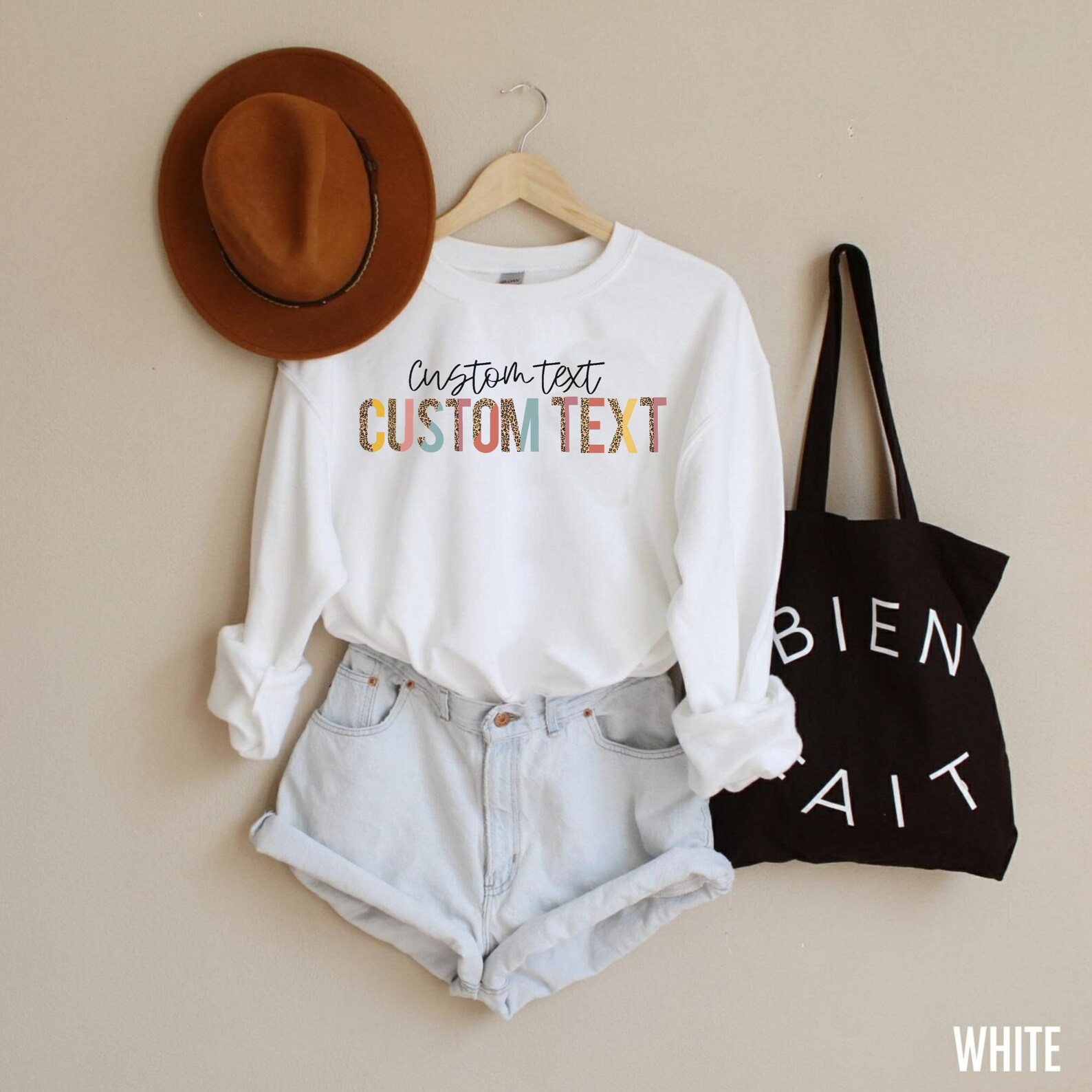 Custom Text Sweatshirt Sweatshirts for Women Custom | Etsy