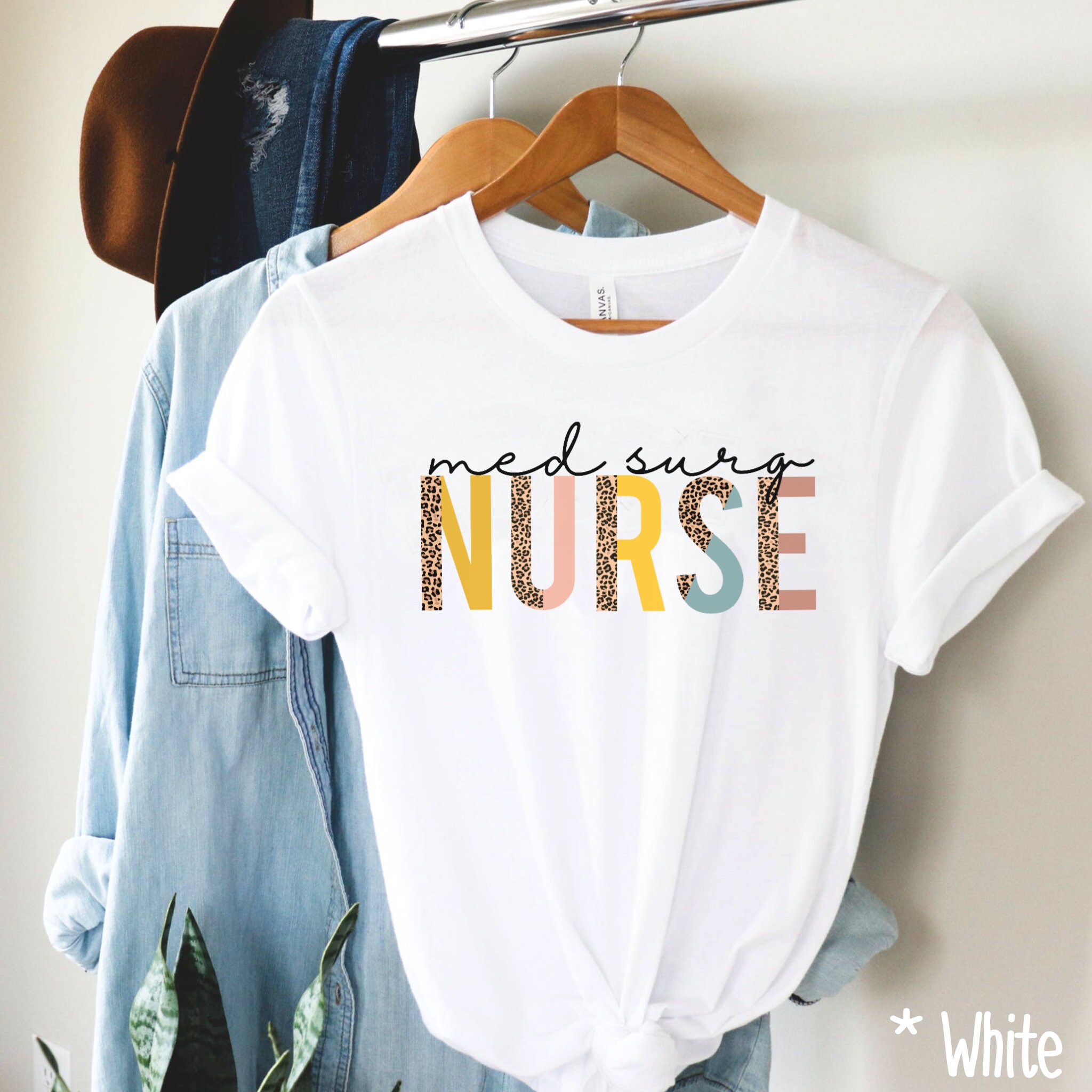 Med Surg Nurse Shirt: Leopard Print RN Gift - Etsy