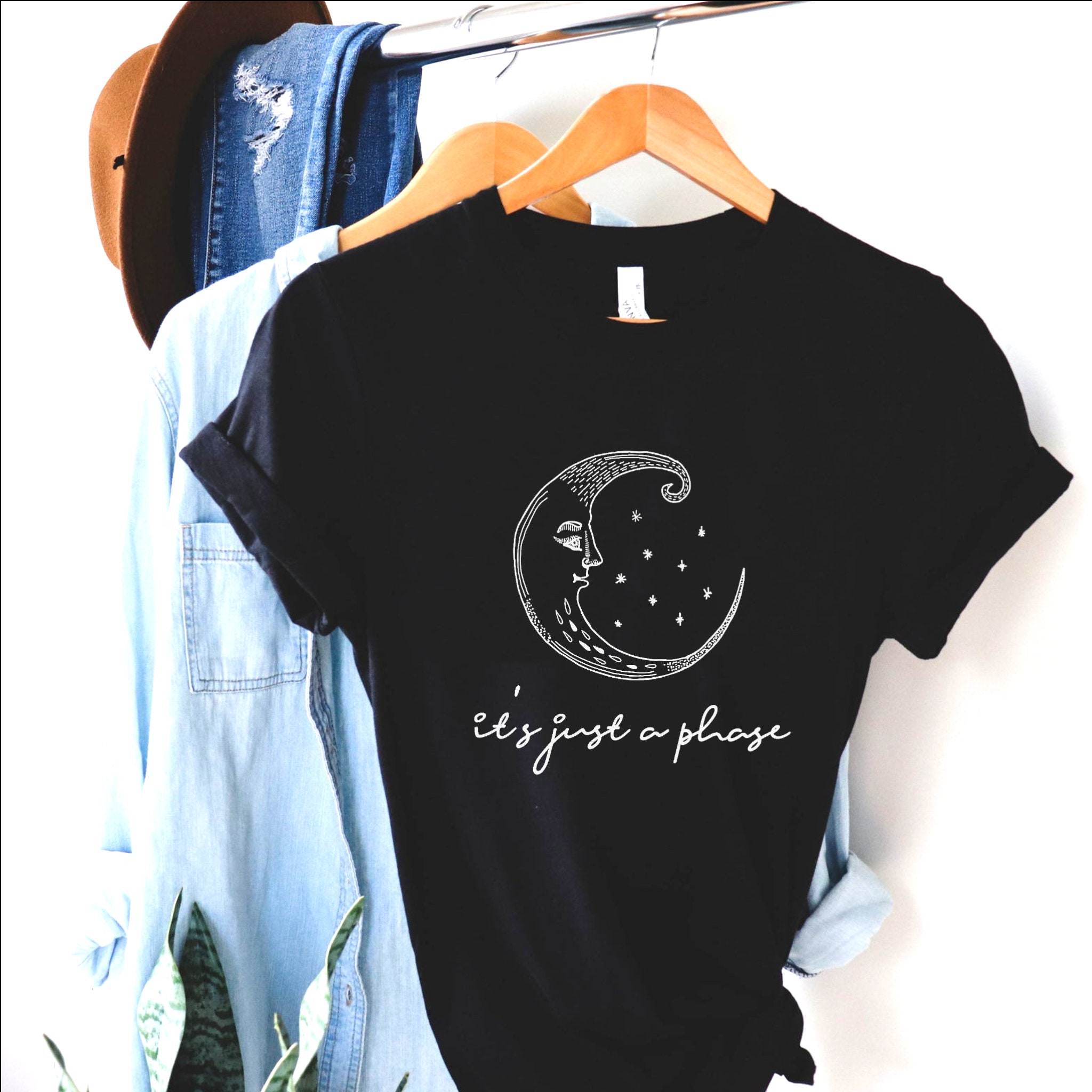 Moon Phases Shirt Moon Shirt It's just a phase Womens | Etsy