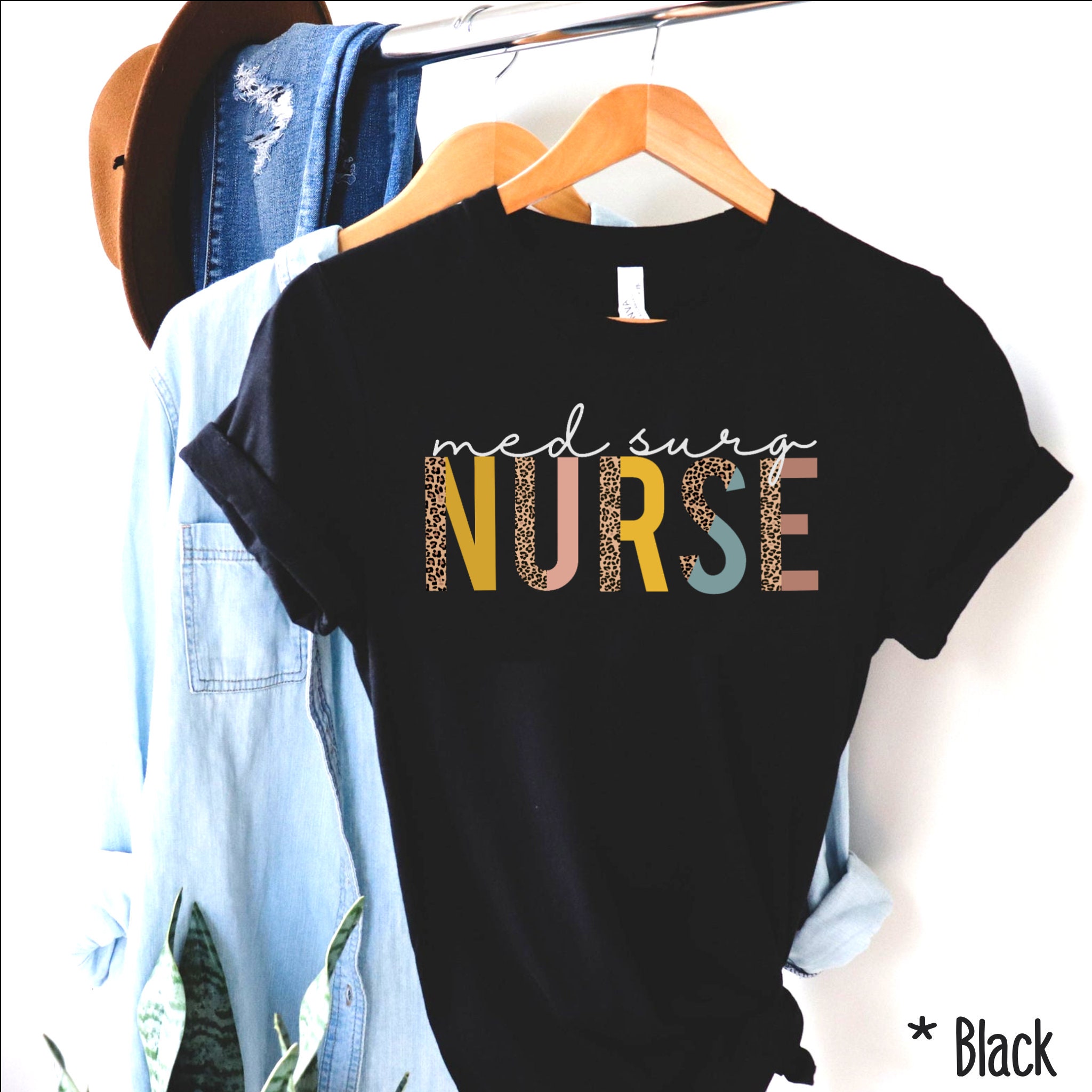 Med Surg Nurse Shirt: Leopard Print RN Gift - Etsy