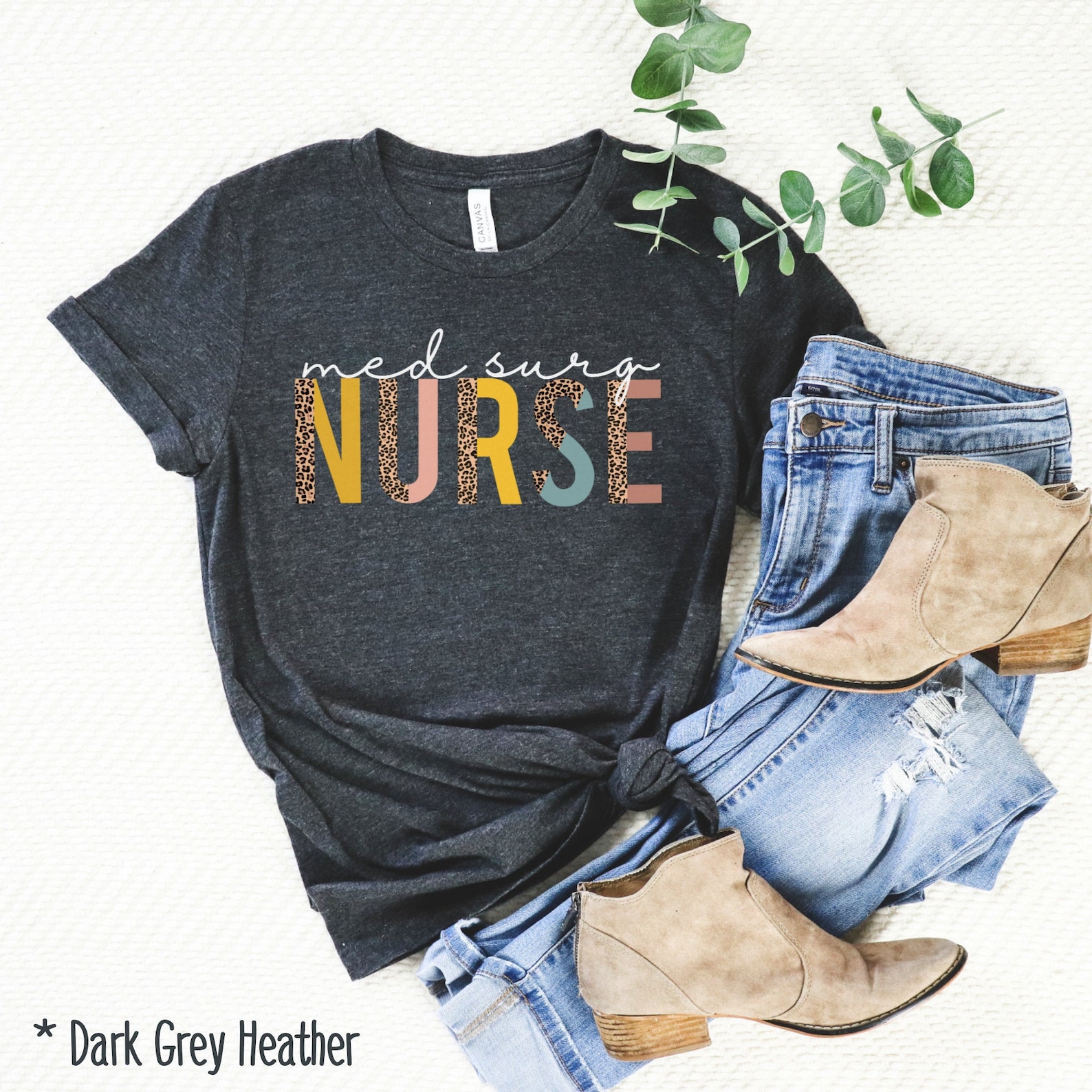 Med Surg Nurse Shirt: Leopard Print RN Gift - Etsy