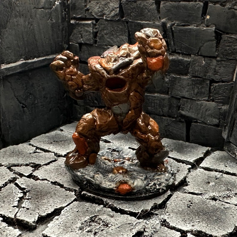 Earth Elemental Large Miniature for DND Dungeons and Dragons RPG ...