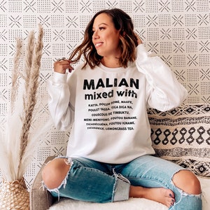 MALIAN MIXED Sweatshirt Mali Gift Idea Culture Food Dishes - Etsy UK