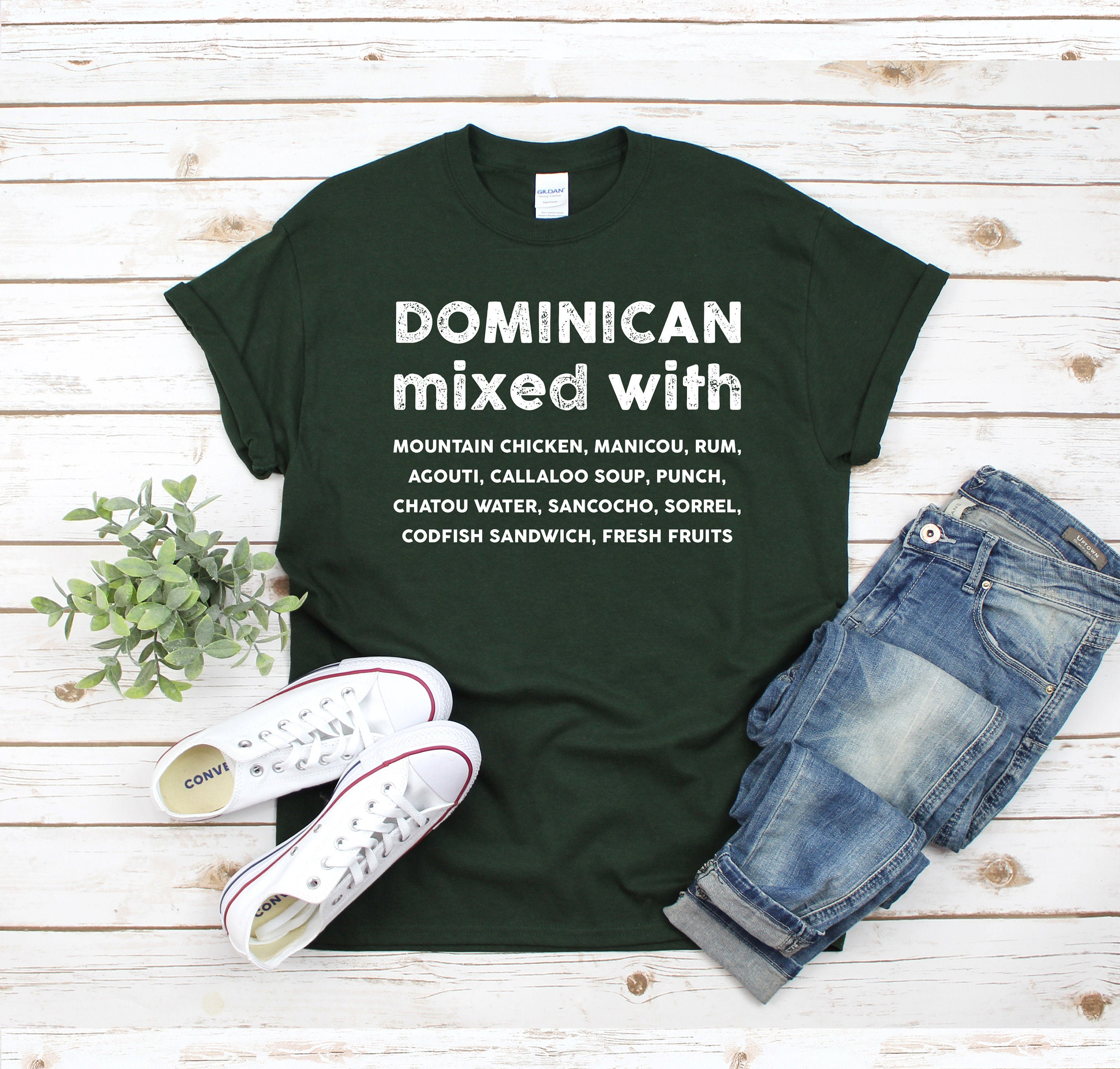 DOMINICAN MIXED WITH T-shirt Food lover Tee Dominica Gift | Etsy