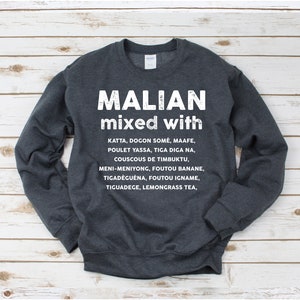 MALIAN MIXED Sweatshirt Mali Gift Idea Culture Food Dishes - Etsy UK