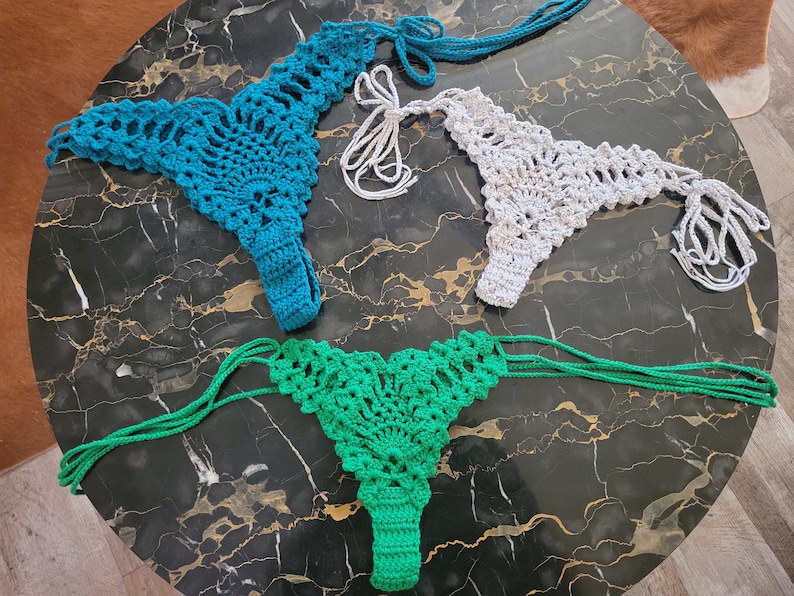 Crochet Pineapple Thong Bikini Bottom Pattern (PDF Pattern) - Etsy