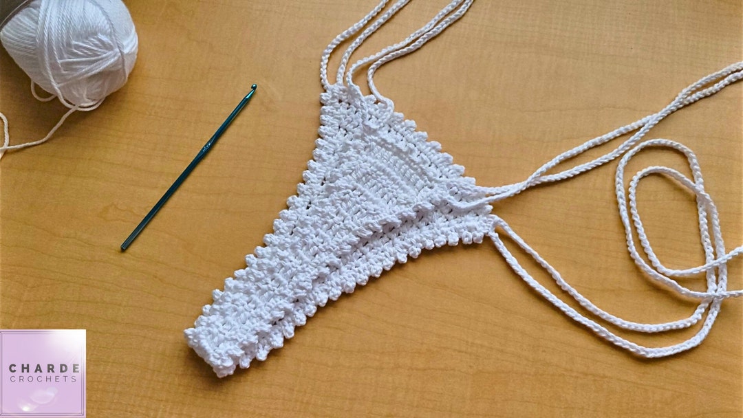 Crochet Thong Bikini Pattern, Crochet Bikini Pattern, Easy Crochet Bikini Bottom Pattern ...