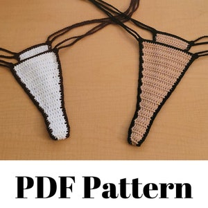 Crochet Thong Pattern, Crochet Bikini Pattern, Easy Crochet Bikini Bottom Pattern, Crochet High ...