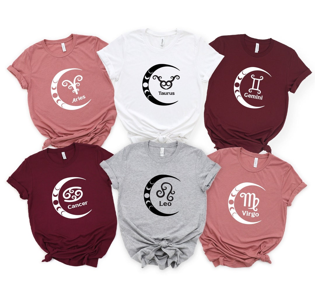 Zodiac Sign Shirt 12 Zodiac Sign Desing Shirt Astrology - Etsy