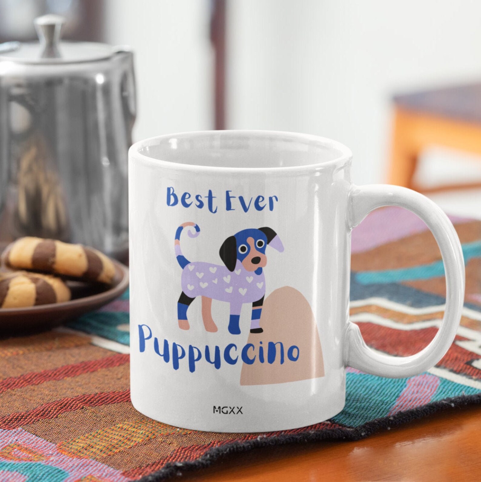 Funny Coffee Mug Lindo Perro Puppuccino Tazas Blancas 11oz | Etsy