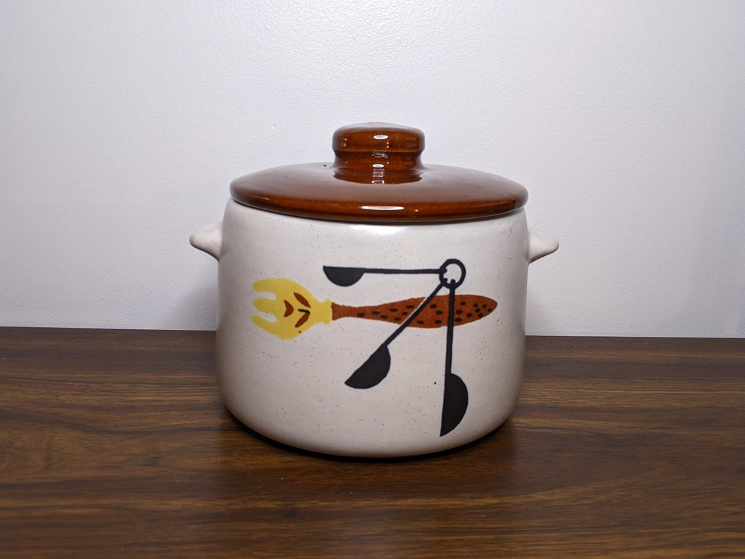 Vintage Ceramic West Bend Bean Pot Canister/crock - Etsy