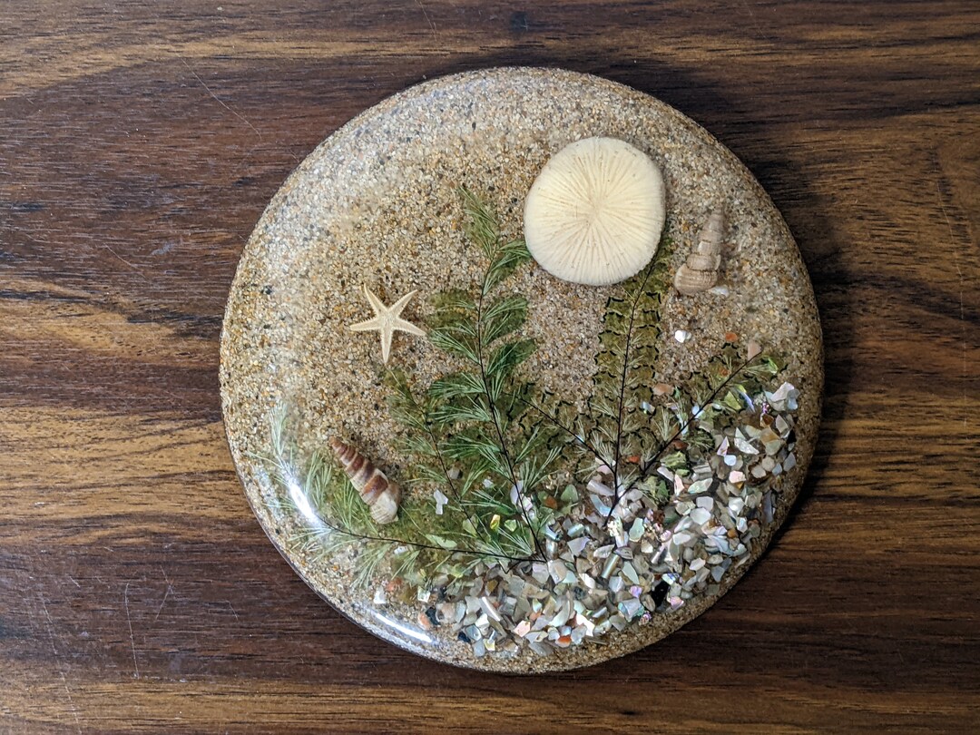 Vintage Ocean Themed Resin Trivet - Etsy