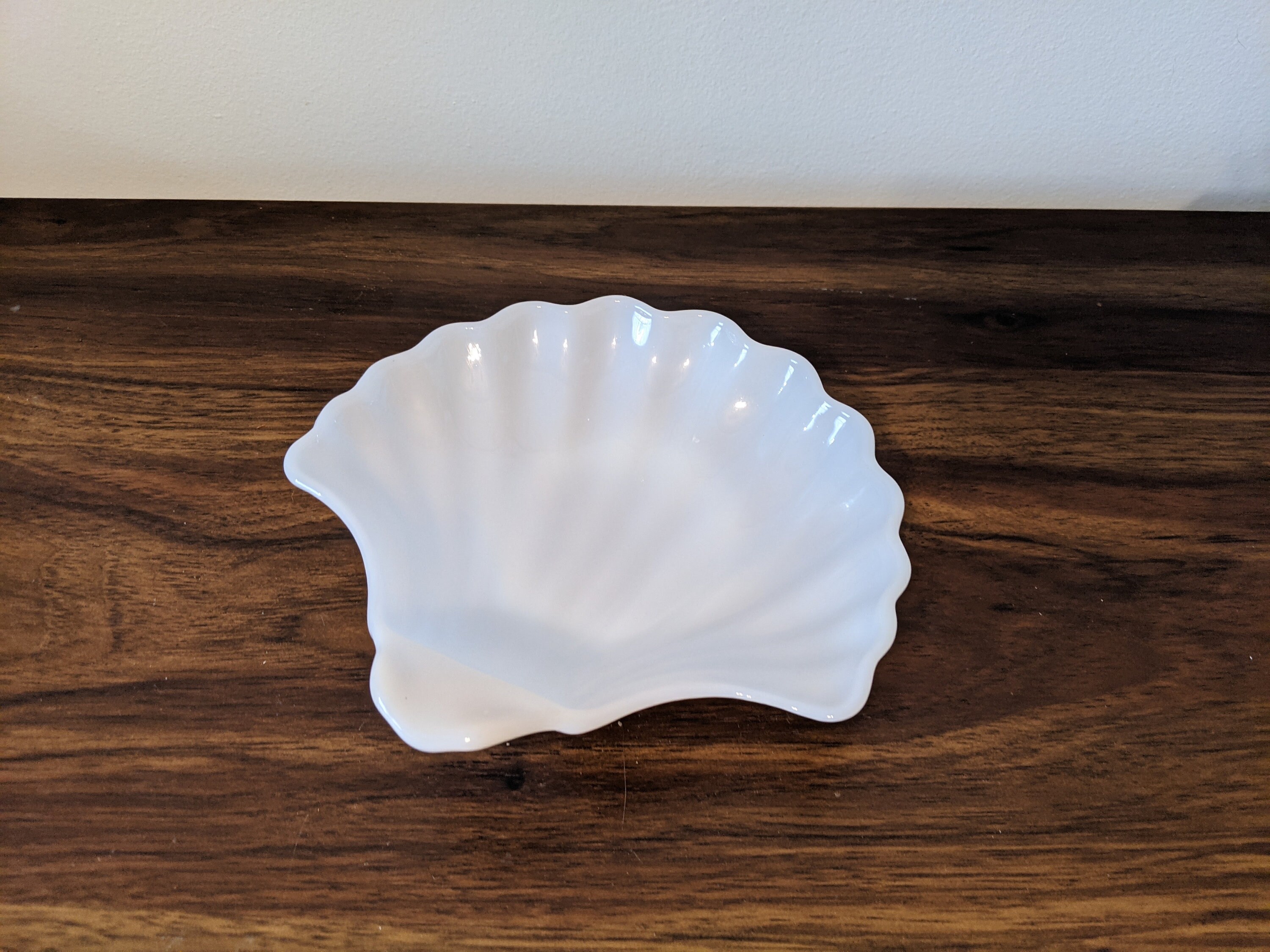 Milk Glass Sea Shell Shaped Trinket Dish Bowl - Etsy