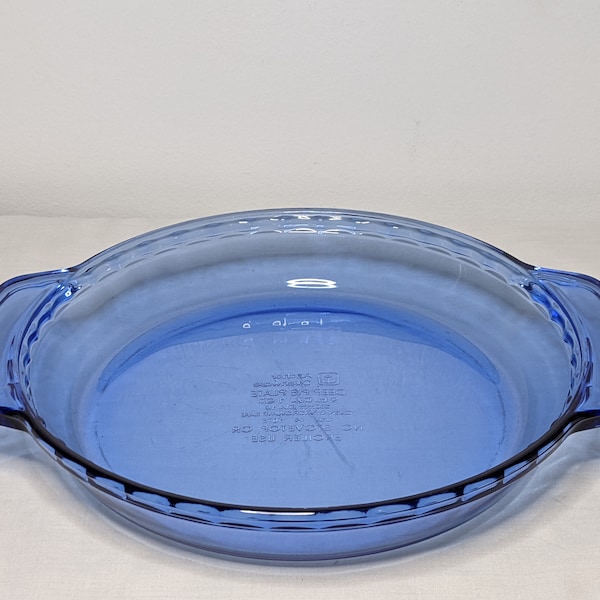 Anchor Hocking Blue Pie Plate - Etsy