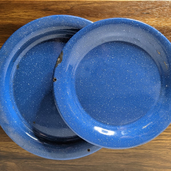 Vintage Speckled Blue Enamelware - Etsy