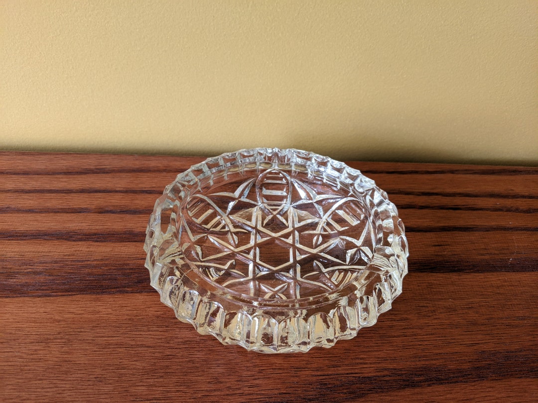 Vintage Cut Crystal Ashtray, Star Design - Etsy