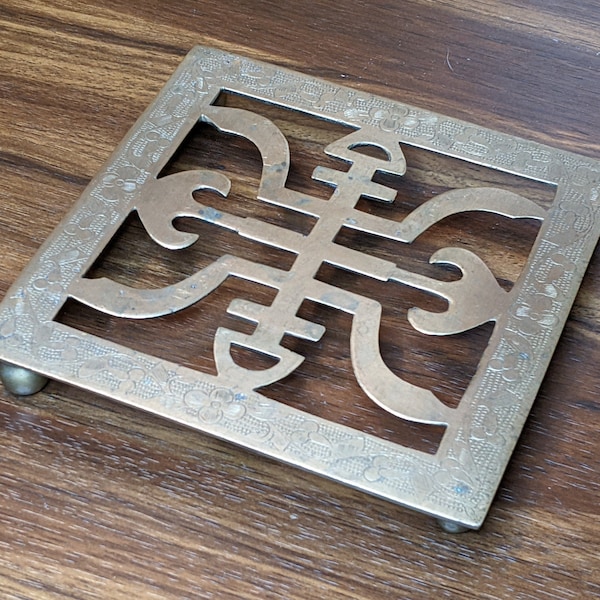 Chinese Brass Trivet - Etsy