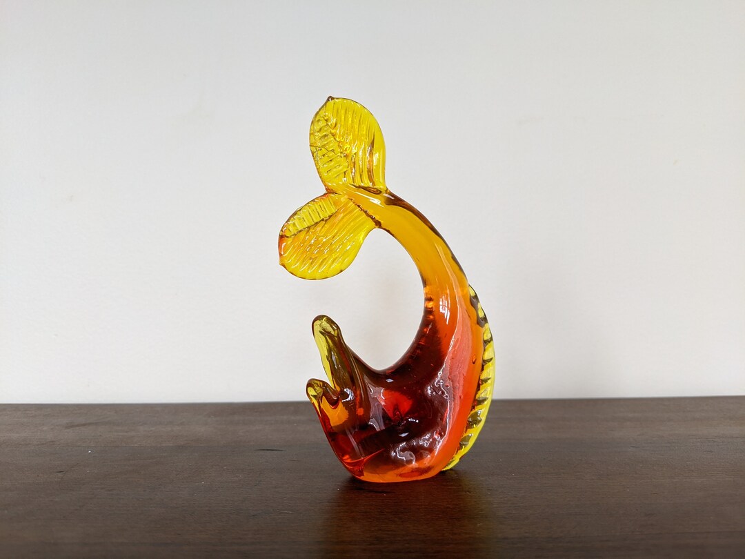 Vintage Pilgrim Art Glass Fish/marlin/dolphin Statue Figurine ...
