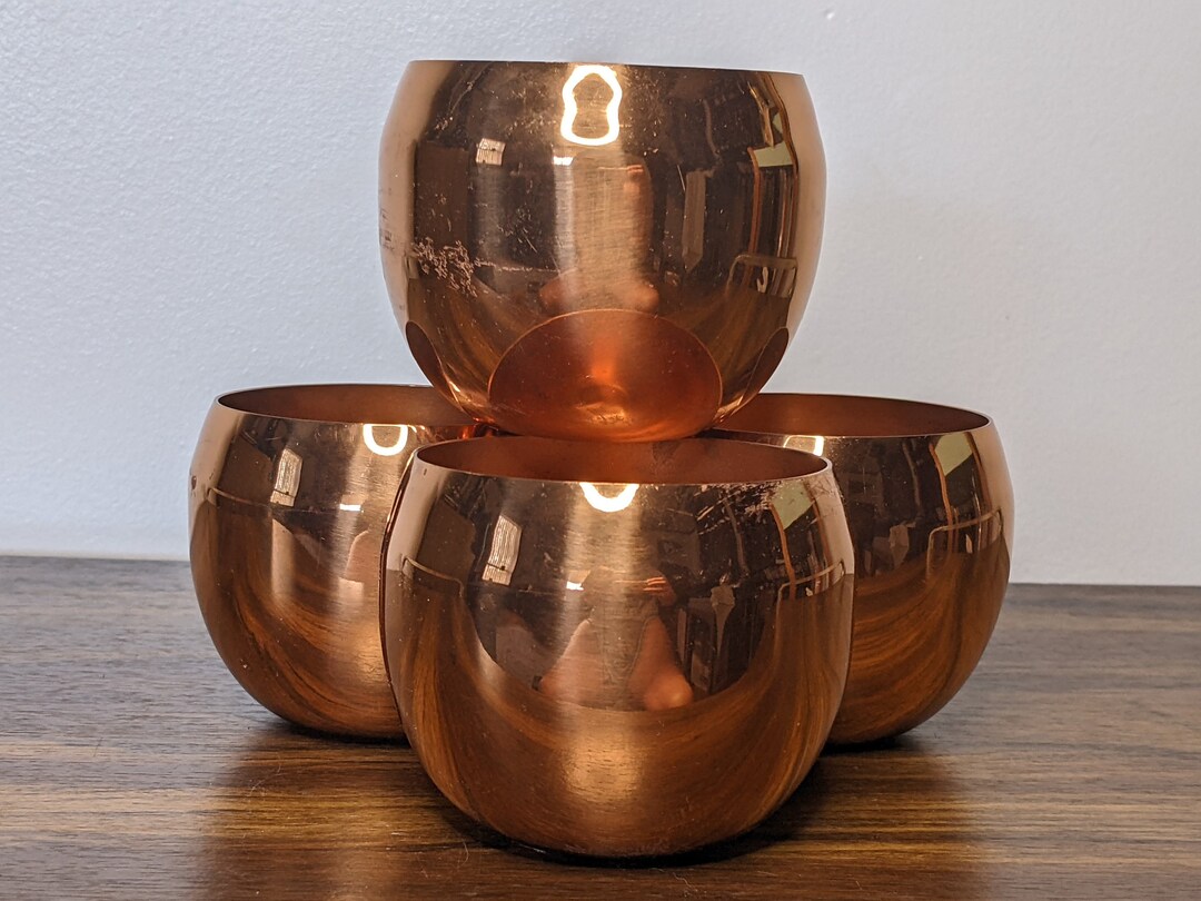 SET of 4 Coppercraft Guild Roly Poly Cups - Etsy