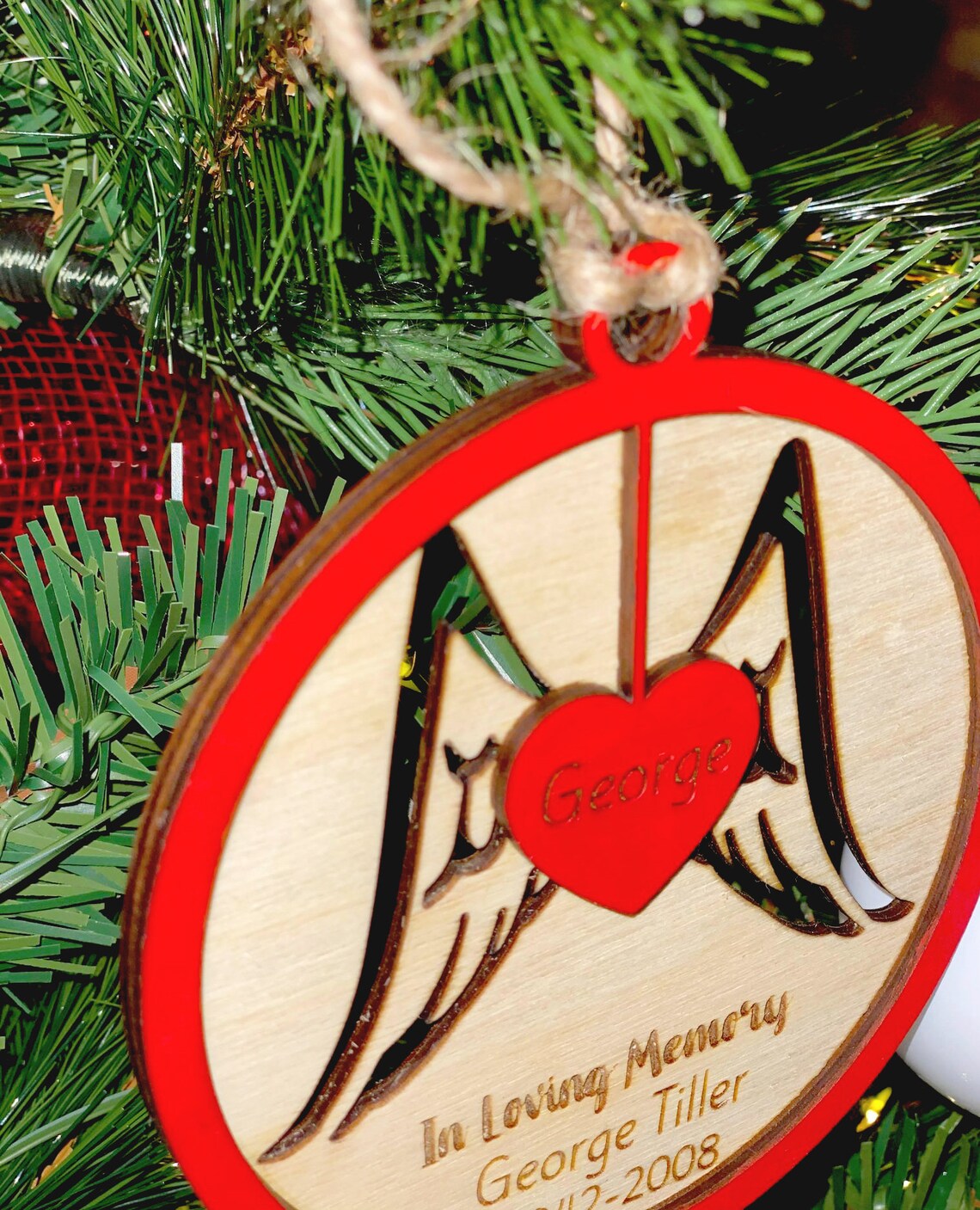 In Memory Christmas Ornament Memory Keepsake Ornament Name | Etsy